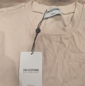 LNA | Tops | Fitted Rib Crew Tee By Lna | Poshmark